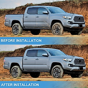 Mud Flaps Splash Guards Compatible with Toyota Tacoma 2023 Pickup (with Fender Flares), All Weather Guard Mudguards Mudflaps with Hardware Kits Accessory Front & Rear Tire Guards (4PCS)