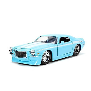 Jada Toys Big Time Muscle 1:24 1971 Chevy Camaro Die-Cast Car (Light Blue)