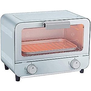 9L Mini Oven,Adjustable Temperature 60-230 ℃ and 30 Minutes Timer Multifunctional Home Baking Oven Baking Cake Convection Countertop Toaster Oven (Blue)