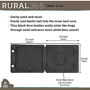 Rural365 Hive Beetle Trap Beetle Barn Trap Set – Small Hive Beetle Traps for Bee Hives, SHB Trap, 10 PK Case Trap