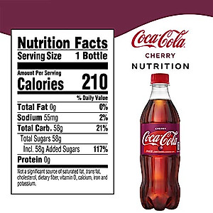 Coca-Cola Coke Cherry Soda, 16.9 fl oz (pack of 6)