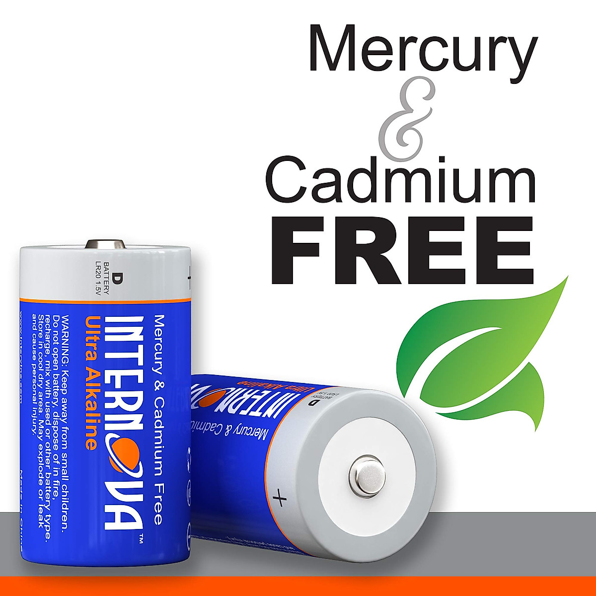 INTERNOVA® Alkaline D Cell Batteries, LR20 1.5V Cell High Performance, Easy to Open 6 Count Pack