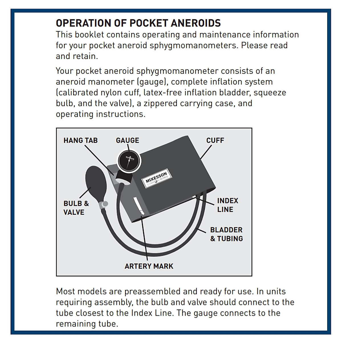 McKesson Blood Pressure Gauge for Standard Aneroid Sphygmomanometers, 300mmHg, No-Pin Stop, 1 Count