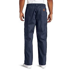 Carhartt Men's Tall Ripstop Multi-Cargo Scrub Pant, Navy, Large/Tall