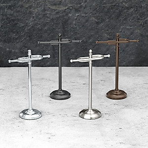 Gatco 1547 Counter Top S Style Towel Holder, Satin Nickel