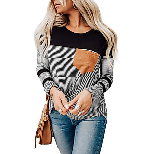 NEYOUQE Oversized Cute Funny Womens Sweater Long Sleeve Workout Tops Underwear Funny Vintage Aesthetic Under t Shirts for Teen Girls mom Cute Baggy Fall Comfort Colors Sweatshirts for Women Black L