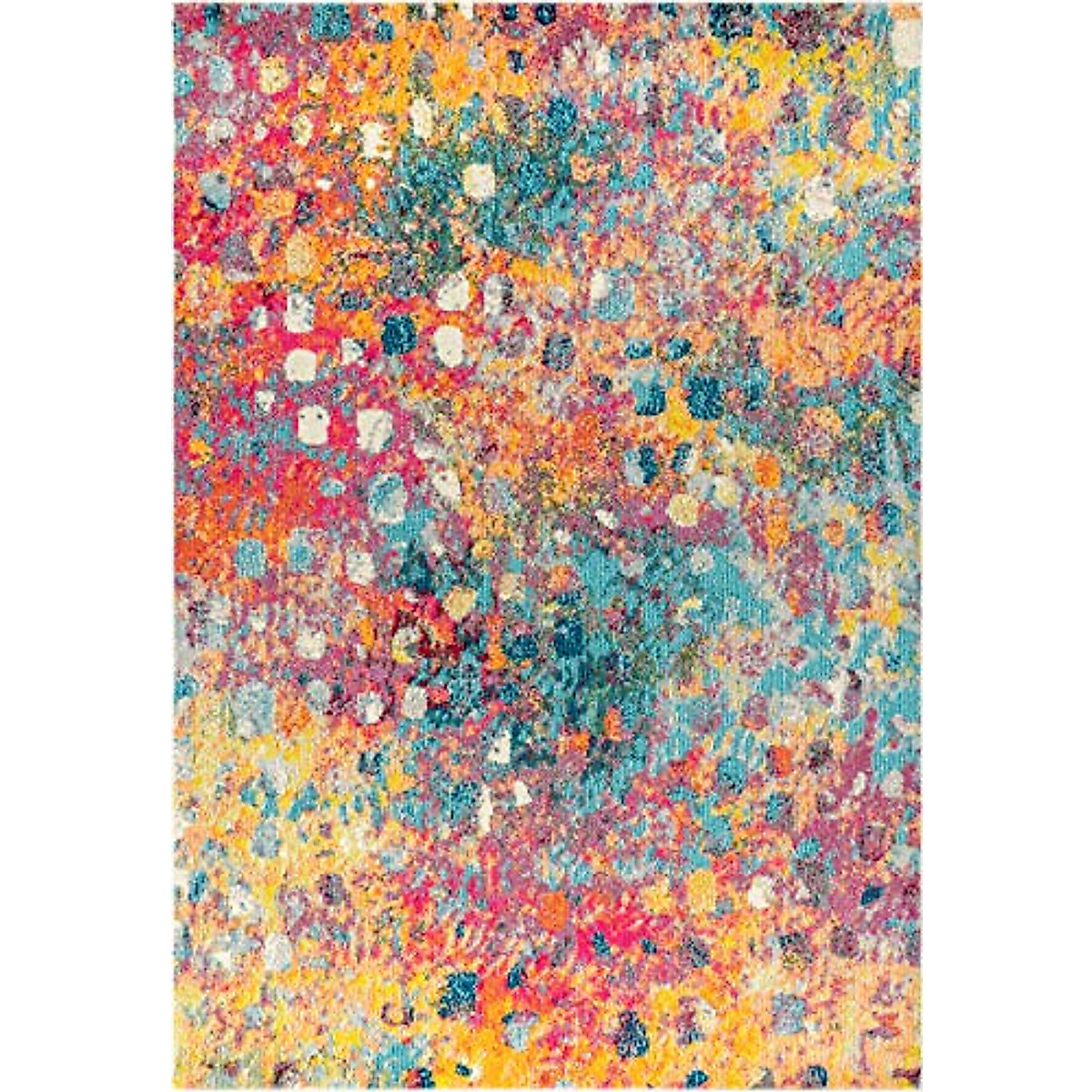 JONATHAN Y CTP108A-5 Contemporary POP Modern Abstract Indoor Area-Rug Bohemian Easy-Cleaning High Traffic Bedroom Kitchen Living Room Non Shedding, 5 ft x 8 ft, Multi/Yellow