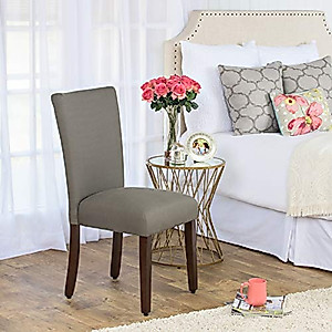 HomePop Parsons Classic Upholstered Accent Dining Chair, Single Pack, Brown