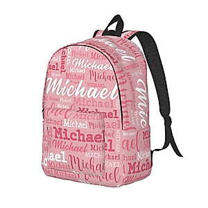 sewbuapo Custom Backpack with Name, Personalized Nmae School Backpack for Boys Girls, Customized 17Inch Student Bookbag with Lunch Bag Pencil Case for Travel, Work and School