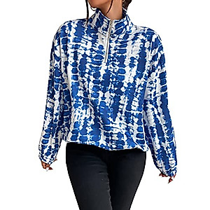 Gdlifecome Womens Half Zip Pullover Long Sleeve Print Sweatshirt Womens all Fashion 2022 Pullover