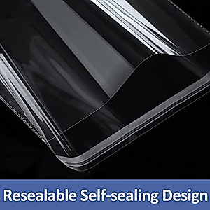 Famagic 6x9 Clear Cellophane Bags 200 Pack, Resealable Plastic Packing Bags for Prints Cards, Bakery, Jewelry, Crafts, Candies