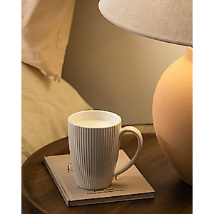 getstar Coffee Mugs Set of 4, Ceramic Coffee Mug Microwave and Dishwasher Safe, Coffee Cups Ceramic with Big Handle (13.5 oz, Classic White)