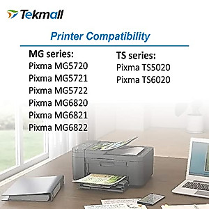 Tekmall Compatible Ink Cartridges Replacement for PGI-270XL CLI-271XL Work with PIXMA TS5020, TS6020, MG6821,MG5720, MG5721,MG5722,MG6820,MG6822 Printers--6 Packs(No Grey)
