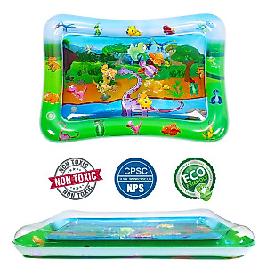 SUNSHINE-MALL Dinosaur Baby Water mat, Tummy Baby Toys, Inflatable Play Mat Water Cushion Baby Toys, Fun Early Development Activity Play Center for Newborn (70x 50 cm)