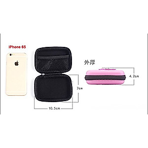 ZOSTLAND Cute Blue Alien ET Portable Storage Box, Electronics iPhone Accessories Organizer Bag EVA Carrying Case for Earphone Earbuds Wireless Headset U Disk Coin Key Earphone (Medium Stitch)