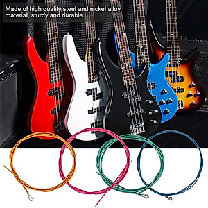 Electric Bass Guitar Strings Colorful Guitar String Alloy Wound Electric Bass Strings Accessories