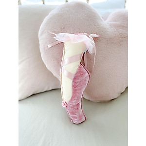 MON AMI Ballet Slipper Accent Décor Pillow – 14”, Plush Stuffed Hugging Pillow, Great for Kids of All Ages, Use as Toy or Room Decor