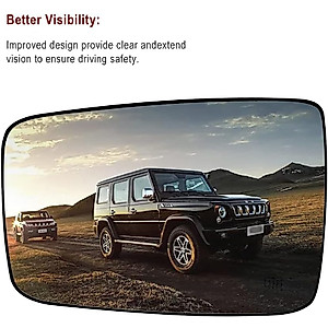 Left Driver Side Heated Mirror Glass Replacement For 2009-2018 Dodge Ram 1500 2500 - Ram 1500 Side Mirror Glass With Rear Holder- Replace 68079362AA 68050298AA