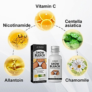 Juztec Armpit Thigh Darkening Cream Snow Bleach Cream - Whitening for Private Parts, Underarms & Dark Spot Removal - Gentle Skin Lightening (2 Pack)