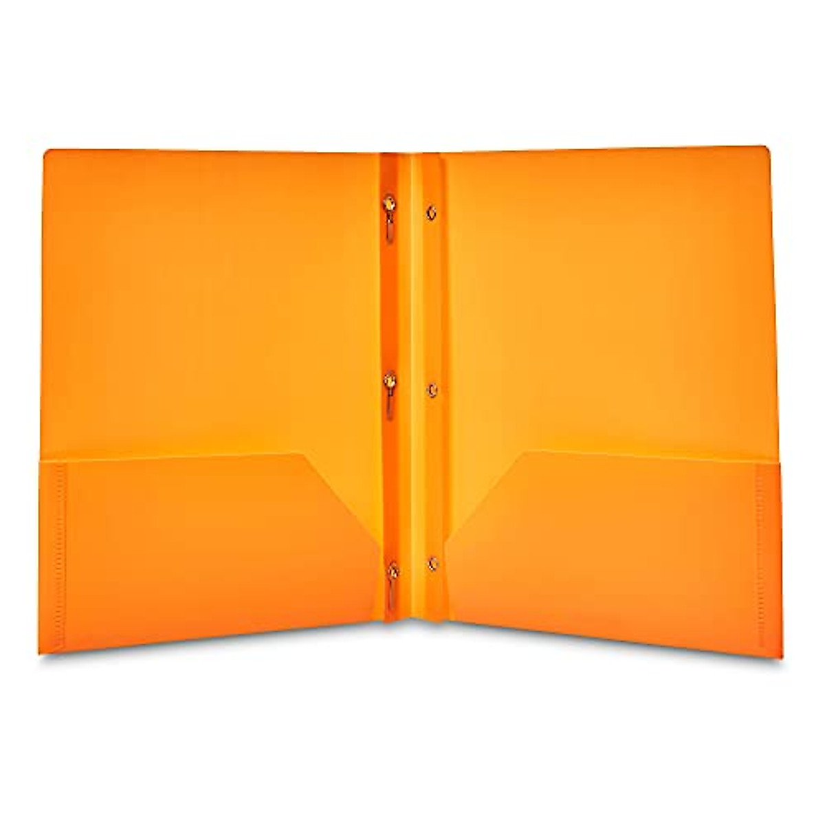 Amazon Basics Heavy Duty Plastic Folders with 2 Pockets for Letter Size Paper, Pack of 12