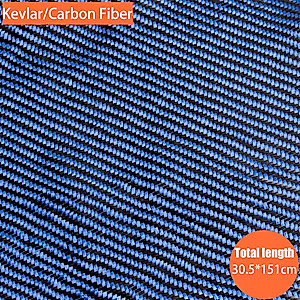 BARTOO 59" x 12" Carbon Fabric Cloth 3K Fabric Cloth (150cmx30cm) 220gsm High Strength Carbon Fiber Fabric (150cmx30cm, Blue, 1)