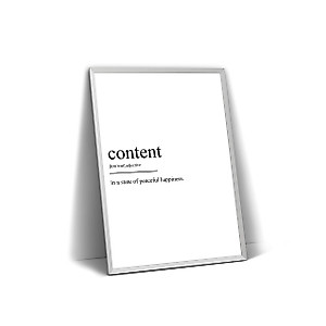 Content Definition Print - Dictionary Poster Wall Art Decor Quote Typography Home - Frame Not Included