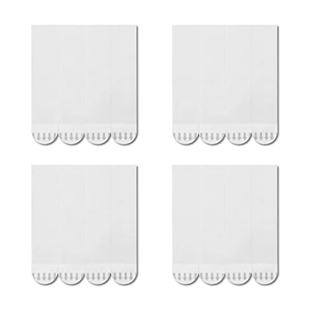 JELLYSUB 40 Pieces Large Refill Strips, Double Sided Adhesive Strips Damage Free, Water-Resistant Replacement Hanging Strips for Indoor Hooks Caddies (Large)