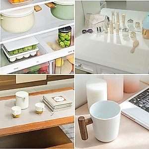 Shelf Liner, EVA Non Adhesive Cabinet Liners 23.6Inch x 19.6FT (23.6x240Inch), Non Slip Drawer Liner, Washable Cupboard Liner Refrigerator Mats for Kitchen Cabinet, Pantry, Shelves, Bookshlef, Dresser