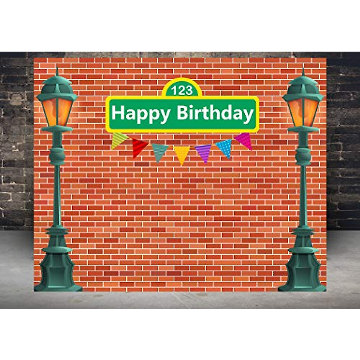 DePhoto Brick Wall Backdrop 1st Girl or Boy Birthday Party Baby Shower Photography Seamless Vinyl Photo Background Studio Prop PGT529A 7x5ft