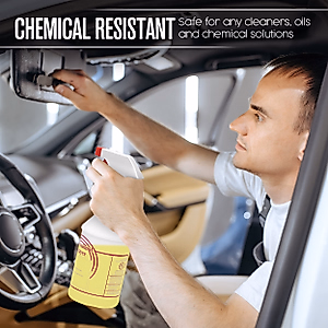 Spray Bottles, Empty Sprayer Bottle, Heavy Duty Cleaning Nozzle, 24oz, 3 Pack, Plastic, Industrial, Professional, Refillable, for Water, Alcohol, Bleach, Detailing, All Purpose Cleaner, Houseables