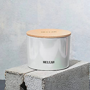 Meleah Angel’s Bath Scented Candle for Home, Spa or Meditative Space, Natural Soy Wax Candles Scented with Lavender, Almond and Vanilla in Decorative Glass Jars, Delicate, Cozy Scent (138x138x167mm)