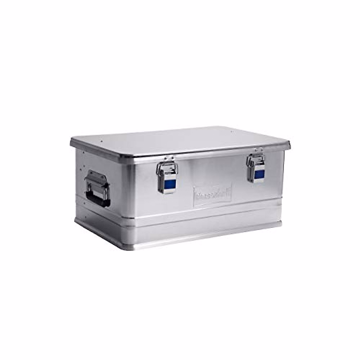 Hünersdorff 452150 Aluminium Box Professional 48 Litres Waterproof with Rubber Seal Lightweight Stable Folding Handles Preparation for Locks Silver
