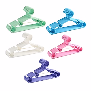 HANABASS 100pcs Baby Hanger Pants Rack Hanger Baby Clothes Rack Hook Hanger Toddler Hangers Plastic Clothes Hanger Plastic Hangers Children Clothes Hanger Coat Hanging Tool Clothes Hangers