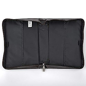 Christian Art Gifts Turquoise Faux Leather Bible Cover for Women I Can Do Everything - Philippians 4:13 Zippered Case for Bible or Book w/Handle, Medium