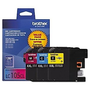Brother LC1053PKS LC1053PKS, LC-105, Innobella Super High-Yld Ink, 1200 Pg-Yld, CMY, 3/Pk