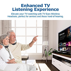 TV Ears Dual Digital Wireless Headset System - Use 2 Headsets at same time w/ Different Volume, Supports All TVs, Ideal for Seniors & Hearing Impaired, Infrared, Plug N' Play - Dr Recommended - 11841