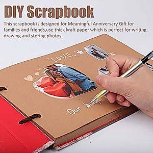 RECUTMS Our Adventure Book Scrapbook Pixar Up Handmade DIY Family Photo Album Expandable 11.6x7.5 Inches 80 Pages with Storage Box DIY Accessories Kit