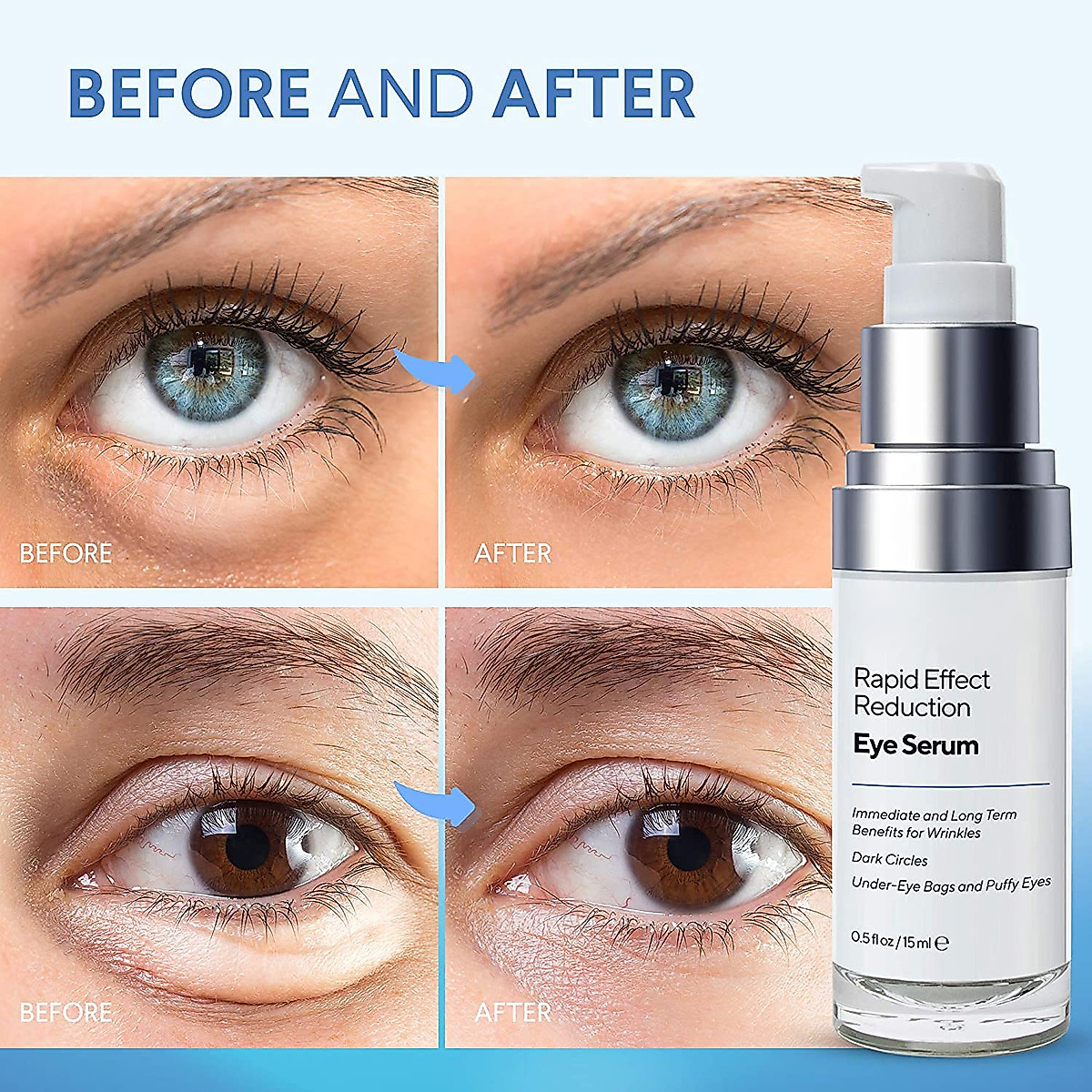 Josephouse Eye Cream Anti Aging, Serum, Under For Dark Circle and Puffiness, Treatment Products-Reduce Under-Eye Bags, Wrinkles, Circles, Fine Lines Crow's Feet Instantly Visibly Women Men, 0.5 Fl Oz