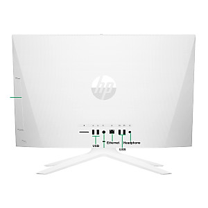 HP All in One Desktop 21 Inch PC 21-B0024 Computer, AMD A4-9125 Processor |4GB Ram, 128GB Solid State Drive| Webcam, Speakers, HDMI, WiFi and Bluetooth, Keyboard Mouse Windows 10, White (Renewed)