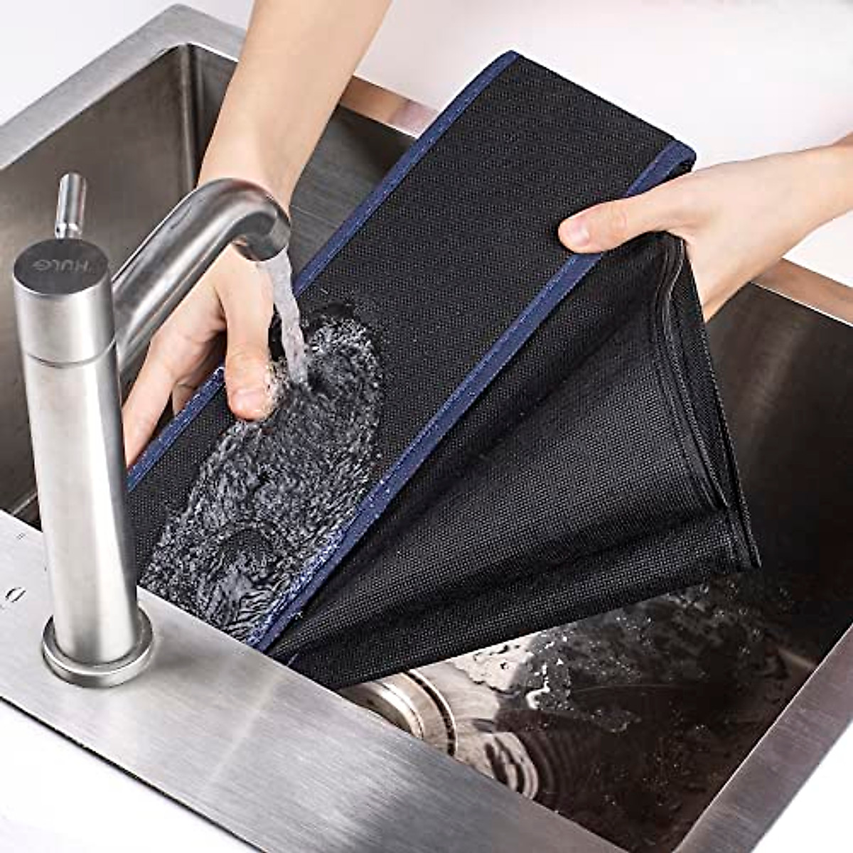 4-Pack Drawer Organizer Clothes - Neatly Store Socks, Belts, Bras & Underwear with Foldable Zip Lock Design & Non-Woven Fabric - Effortless Dresser Organizer