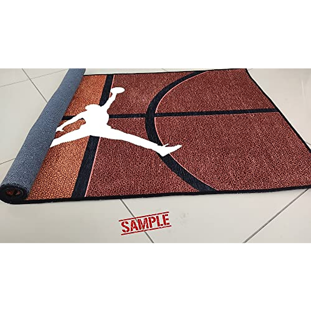 Sports Rug, Basketball Rug, Chenille Rugs for Living Room, Bedroom Rug, Home Decor Rug, Modern Carpets, Kids Room Decor, Birthday Gifts, ms0266.5 (55”x82”)=140x200cm