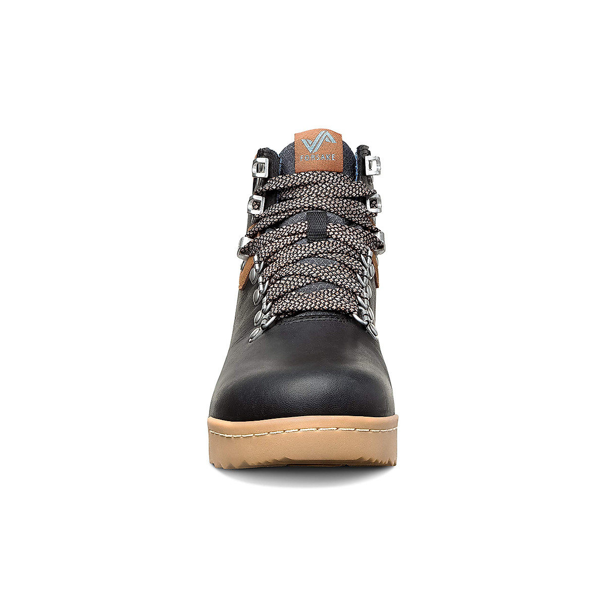 Forsake Patch - Women's Waterproof Premium Leather Hiking Boot (7 M US, Black/Tan, numeric_7)