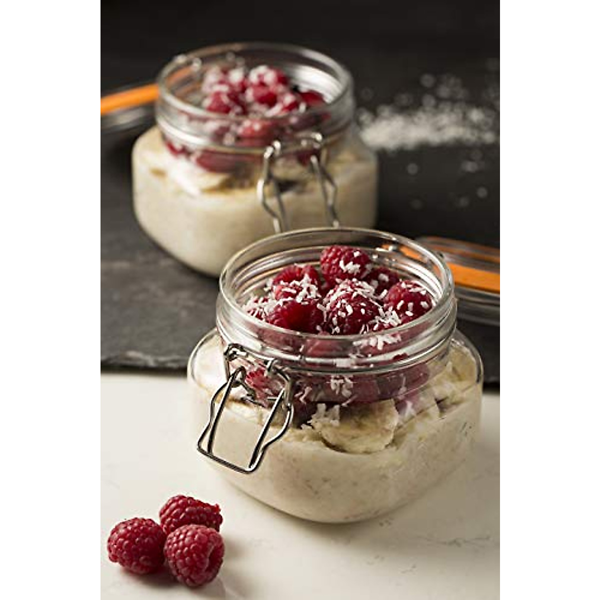 Kilner Square Clip Top Jar, Durable Glass Container with Airtight Seal for Home-canning, Preserving, and Storing, 17-Fluid Ounces