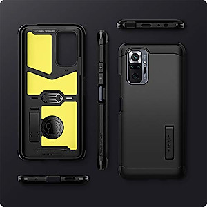 Spigen Tough Armor [Extreme Protection Tech] Designed for Redmi Note 10 Pro Case/Designed for Redmi Note 10 Pro Max Case (2021) - Black