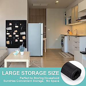 Geyee 4 Pack Wall Hanging File Folders Organizer, Heavy Duty Storage Pocket Chart, Over Door Hangers Included, Hanging Wall Paper Organizer Holder for School Classroom Office Home(30 Pocket)