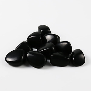 Tumbled Polished Natural Black Obsidian Stones, Crystals and Healing Stones Quartz Bulk for Wicca, Reiki, Healing Energy, Chakra Stones, Witchcraft Supplies(10Pcs)