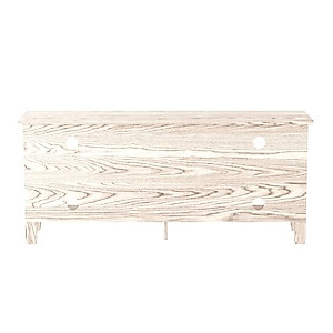 Walker Edison Wren Classic White Wash TV Console for 65 + Inch Television Fireplace Entertainment Center, 58 Inch