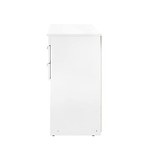 Techni Mobili Computer Home Office or Bedroom Storage & Drawers Ideal for Small Spaces Writing Desk, 47.6" W x 16.1" D x 30.3, White
