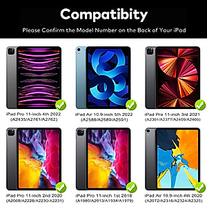 GGH Touch iPad Keyboard Case Air 13 (M2) 2024 &12.9 iPad Pro (4th, 3rd Gen),360°Rotatable Protective Cover Multi-Touch Trackpad Keyboard Case with Pencil Holder