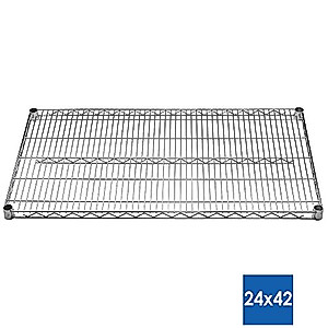 Shelving Inc. 24" d x 42" w x 96" h Chrome Wire Shelving with 7 Shelves